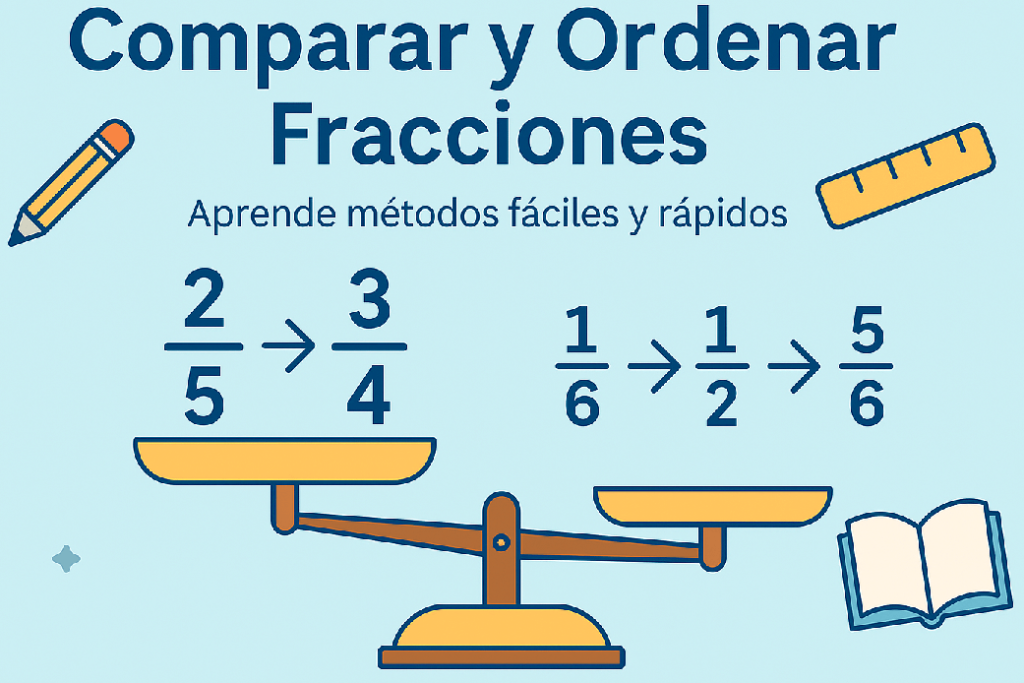 Comparar y Ordenar Fracciones de Forma Sencilla – clases de matemáticas
